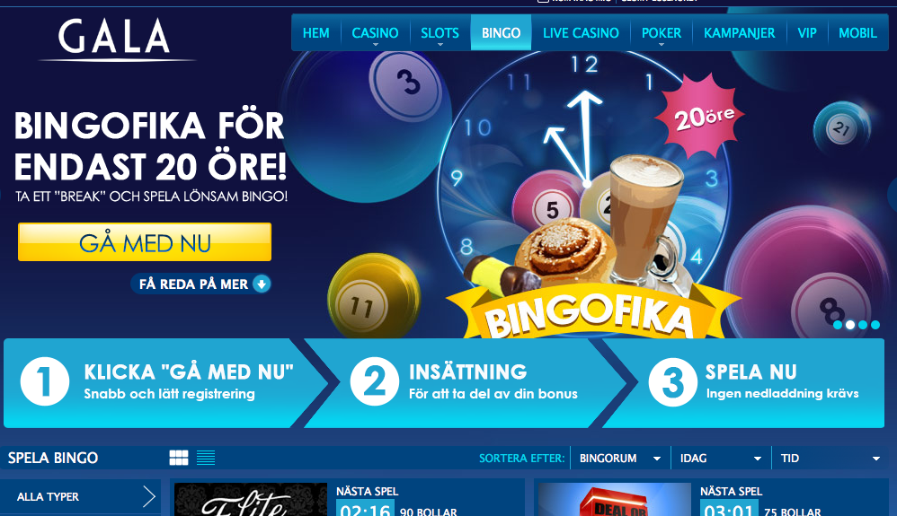 Gala Bingo - Få 250 kr att spela för här!